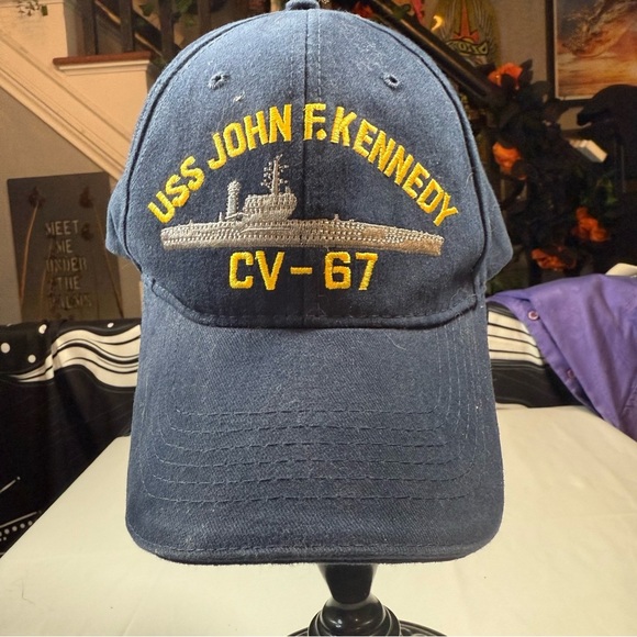 Jhats | Accessories | Uss John F Kennedy Cv67 Embroidered Navy Cap ...